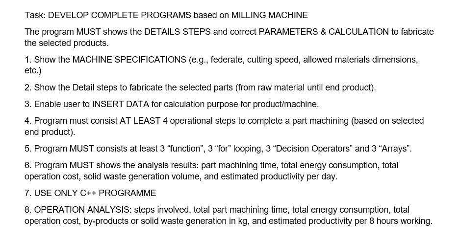 Solved Milling Machine The milling machines are also known | Chegg.com