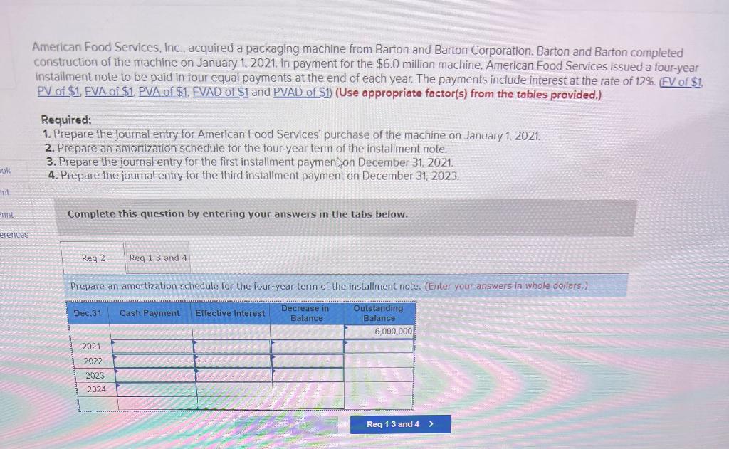 Solved Bok int nint erences American Food Services, Inc., | Chegg.com