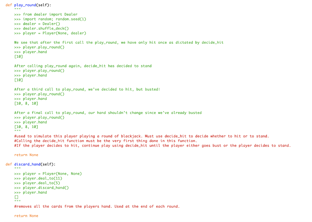 Solved Player Class Represents a participant in the game | Chegg.com