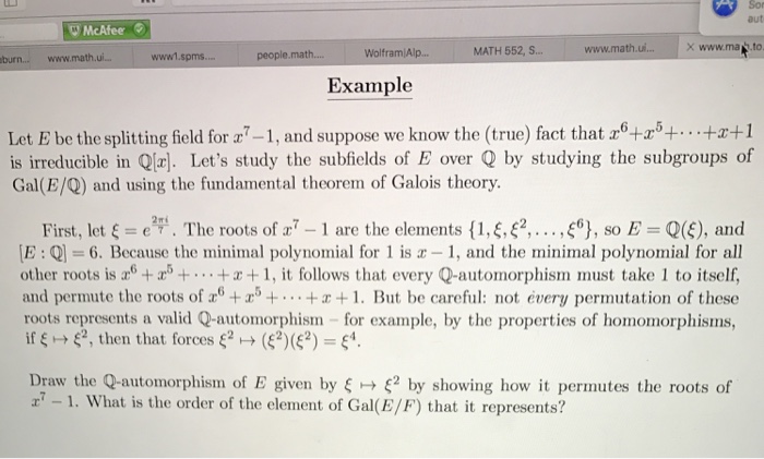 Solved P or some polynomial Fundamental Theorem of Galois | Chegg.com