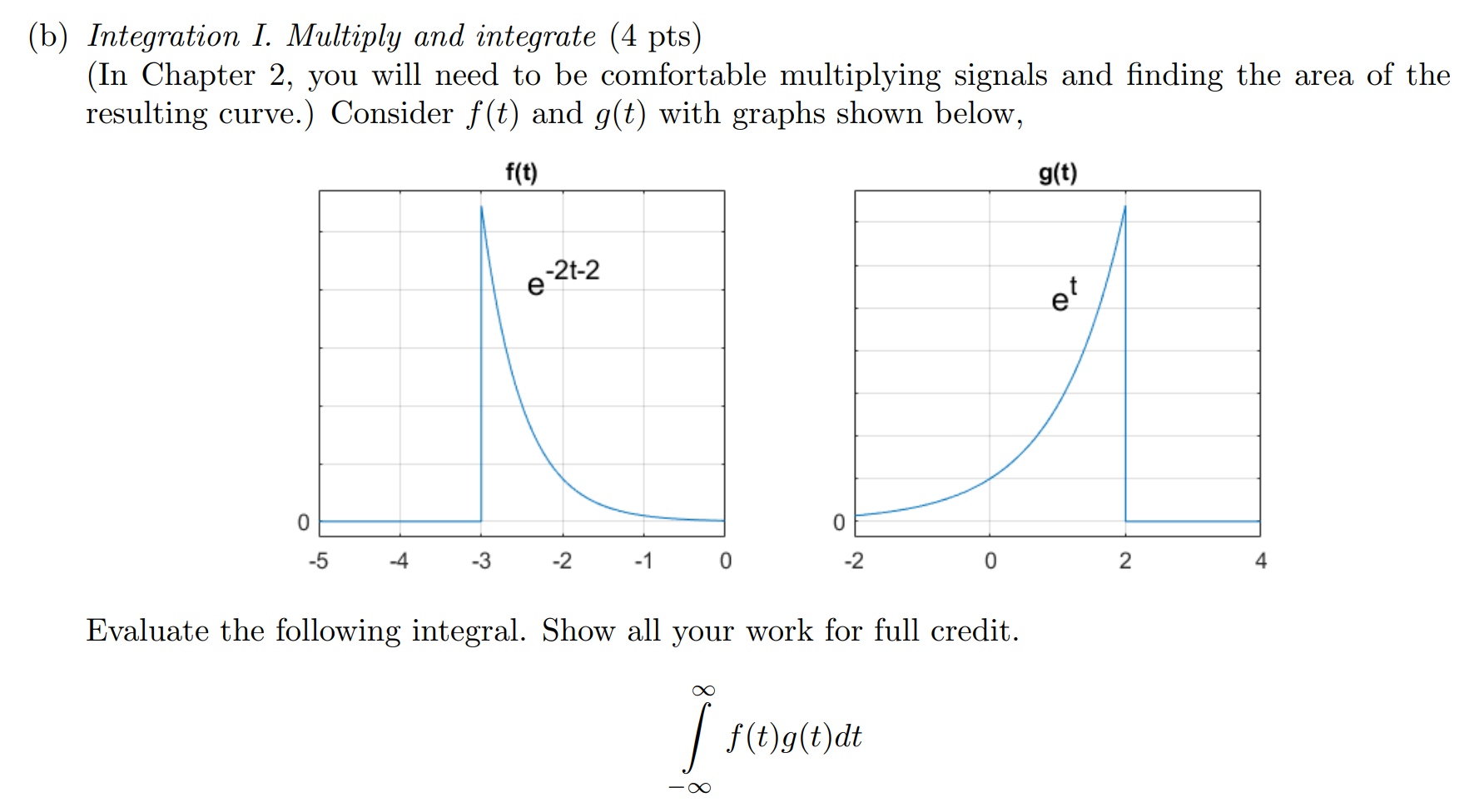 Solved (b) Integration I. Multiply and integrate (4 pts) (In | Chegg.com