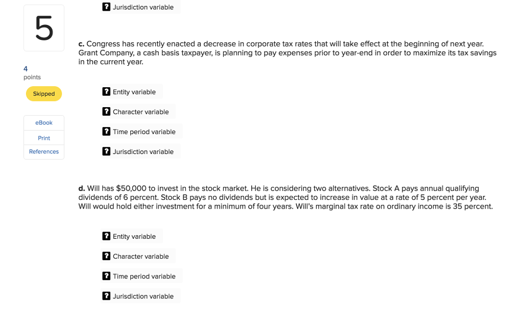 Solved For each of the following scenarios, indicate which | Chegg.com