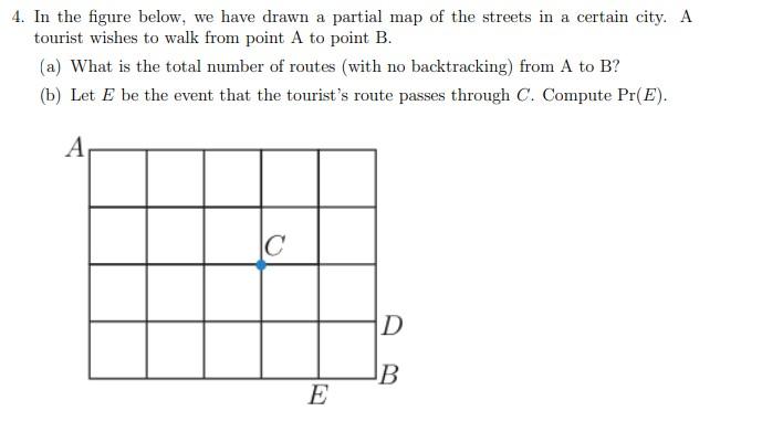 Solved 4. In the figure below, we have drawn a partial map | Chegg.com