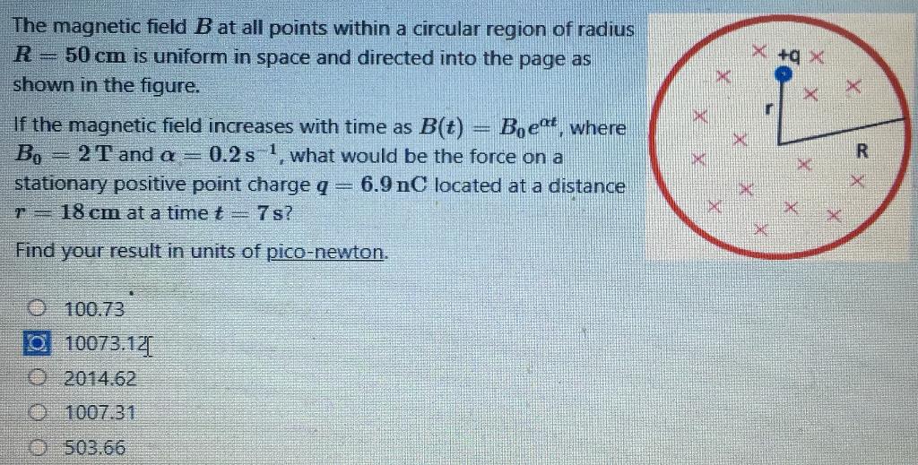 Solved X + 도 X The magnetic field B at all points within a | Chegg.com