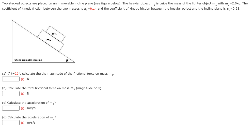 Solved Two stacked objects are placed on an immovable | Chegg.com