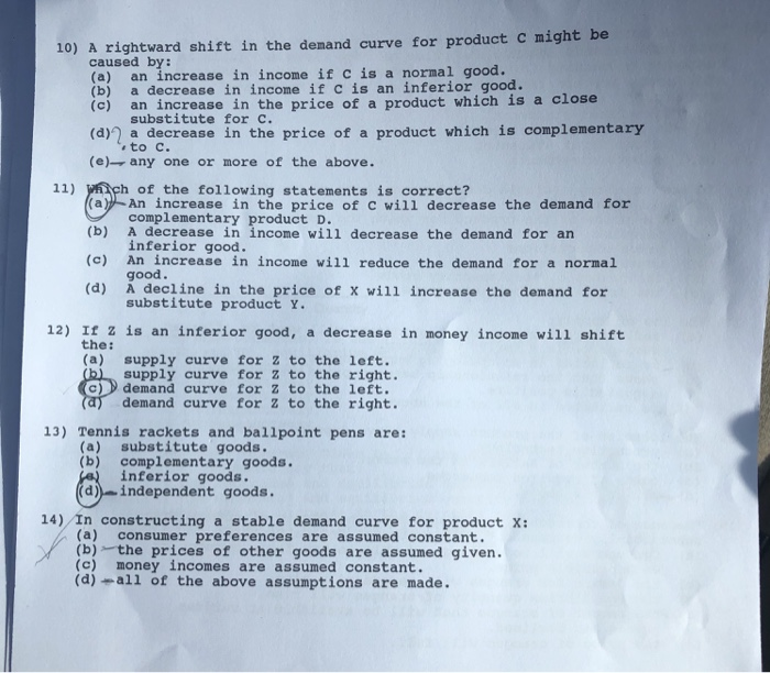 Solved rightward shift in the demand curve for product c | Chegg.com
