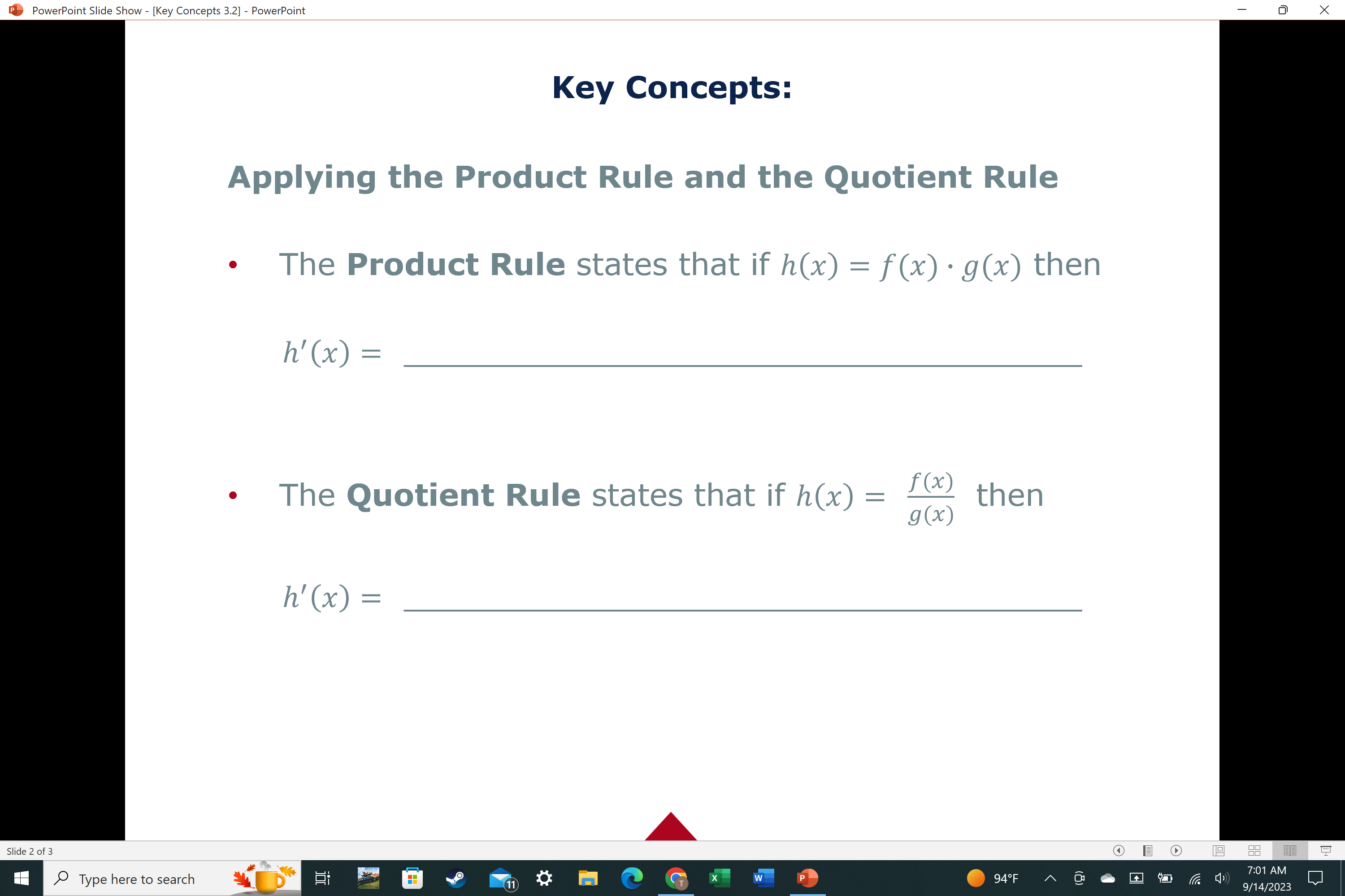 Solved Applying the Product Rule and the Quotient Rule - The | Chegg.com