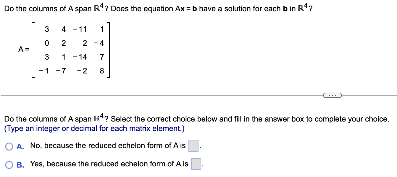 Solved Let A=⎣⎡1−32−431−303⎦⎤ and b=⎣⎡b1b2b3⎦⎤ How can it be | Chegg.com