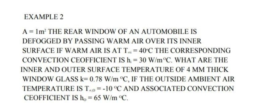 Solved EXAMPLE 2 A = 1m' THE REAR WINDOW OF AN AUTOMOBILE IS | Chegg.com