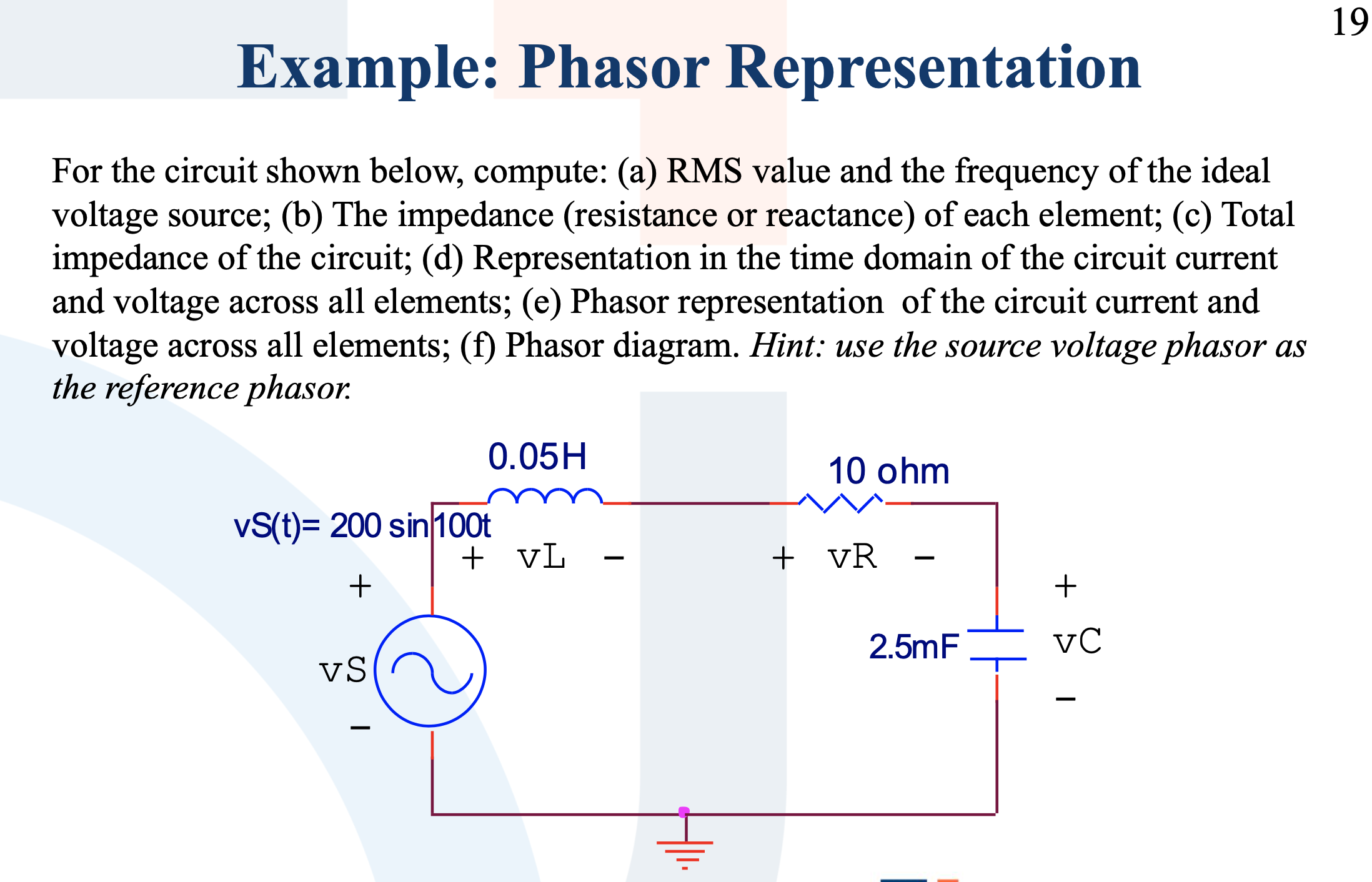 Solved For the circuit shown below, compute: (a) RMS value | Chegg.com