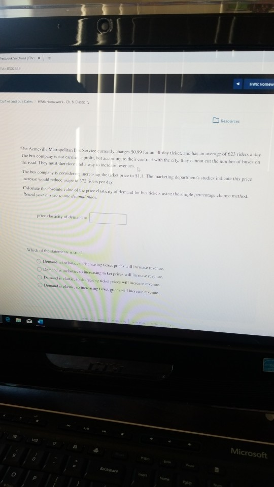 Solved calculate the absolute value of the price elasticity | Chegg.com