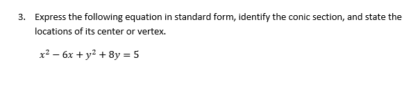 Solved Express the following equation in standard form, | Chegg.com