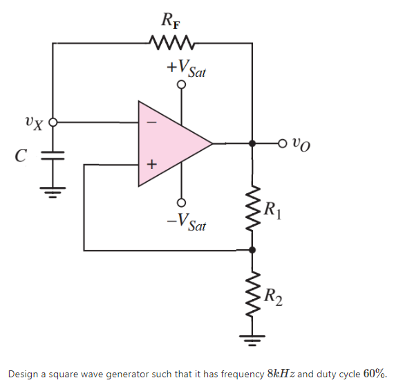 Solved Design a square wave generator such that it has | Chegg.com