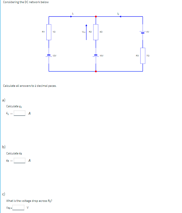 Solved Considering the DC network below R1 10 R2 47 12V 16V | Chegg.com