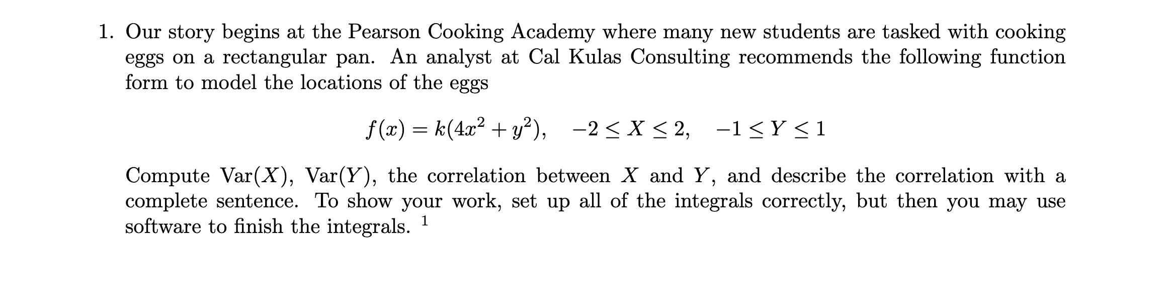 Solved 1. Our story begins at the Pearson Cooking Academy | Chegg.com