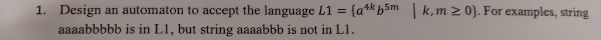 Solved Design an automaton to accept the language | Chegg.com