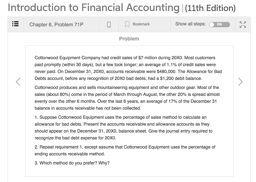 Solved Introduction to Financial Accounting |(11th Edition) | Chegg.com