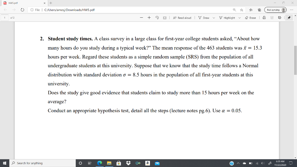 Solved HW5.pdf O File C:/Users/amesi/Downloads/HW5.pdf 4 Not | Chegg.com