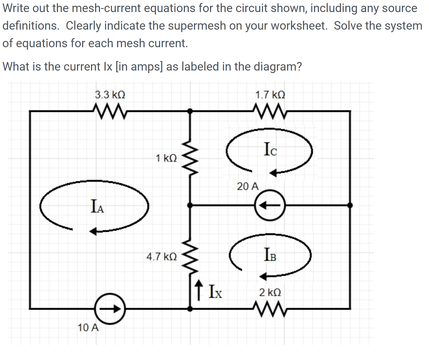 Solved Write out the mesh-current equations for the circuit | Chegg.com
