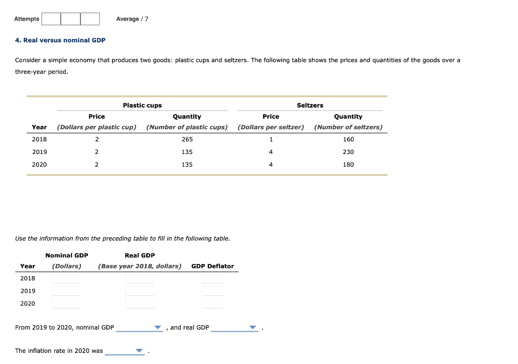 Consider a simple economy that produces two goods: | Chegg.com