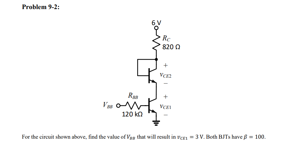 Solved Problem 9-2: For the circuit shown above, find the | Chegg.com