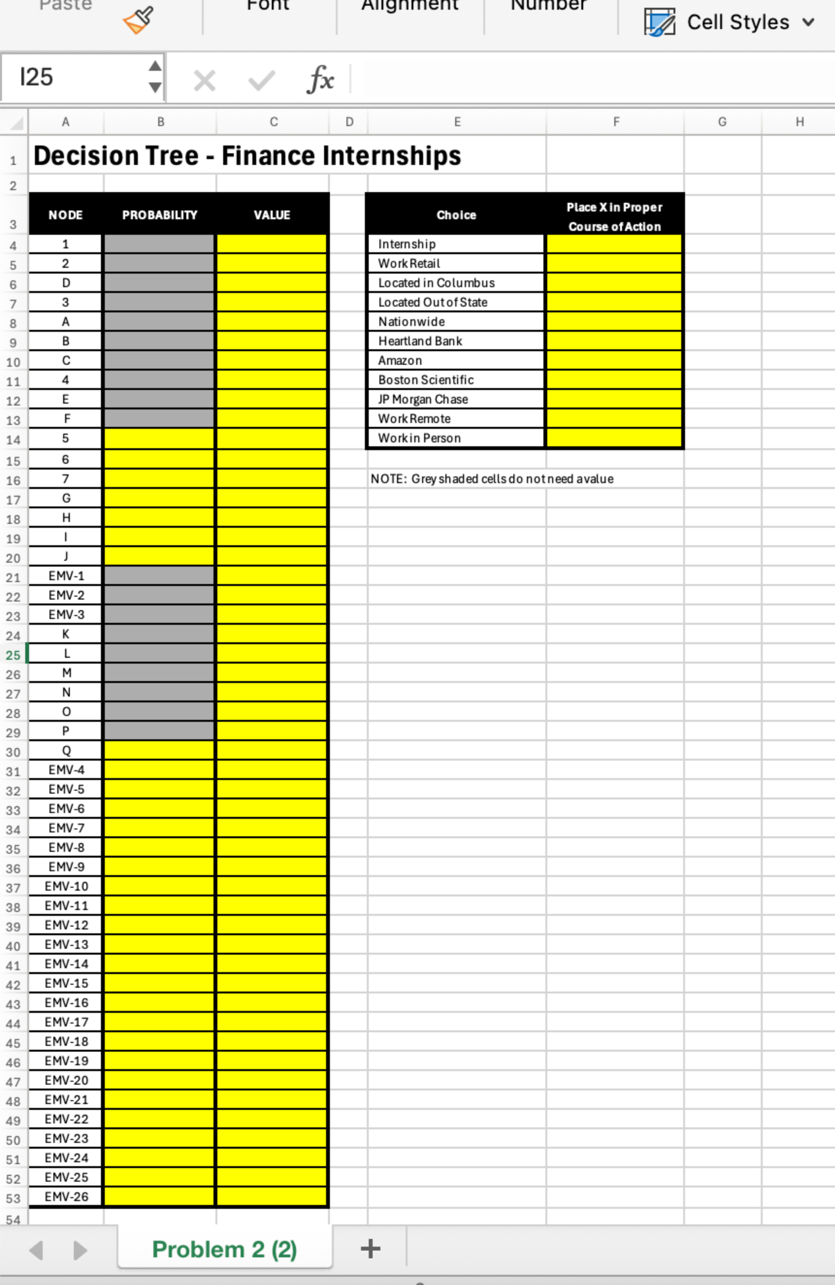 Solved Problem 2 – ﻿Decision Tree – ﻿Finance Internships | Chegg.com