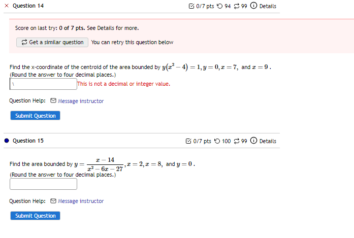 Solved Score on last try: 0 of 7 pts. See Details for more. | Chegg.com