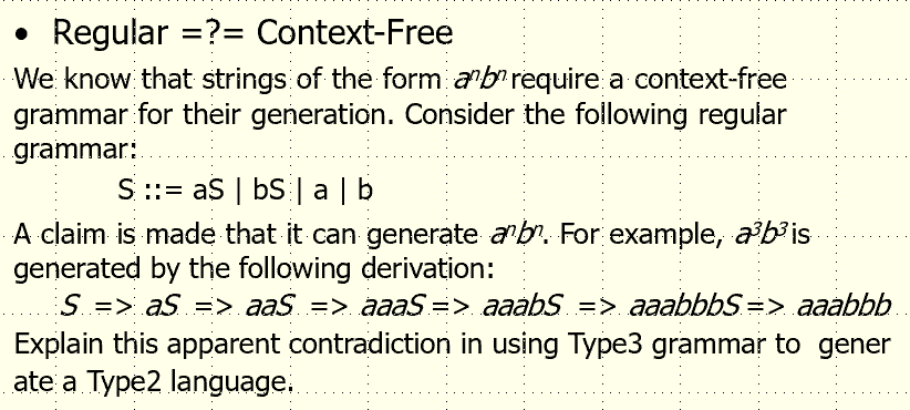 Solved Regular =?= Context-Free We know that strings of the | Chegg.com