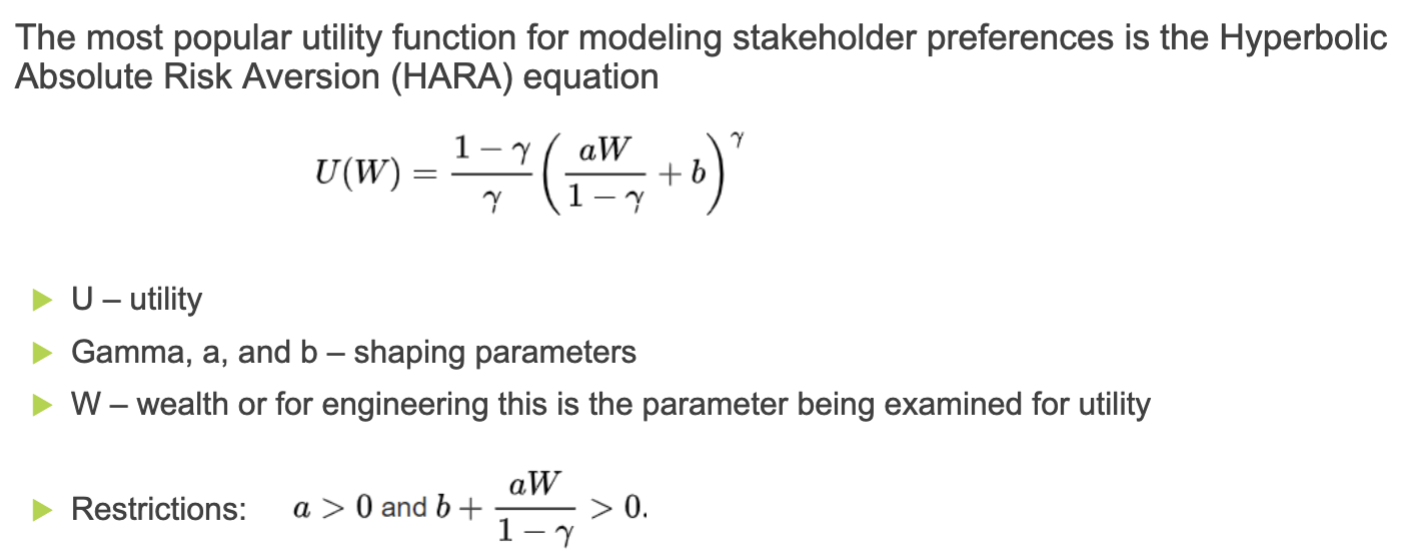Solved The most popular utility function for modeling | Chegg.com
