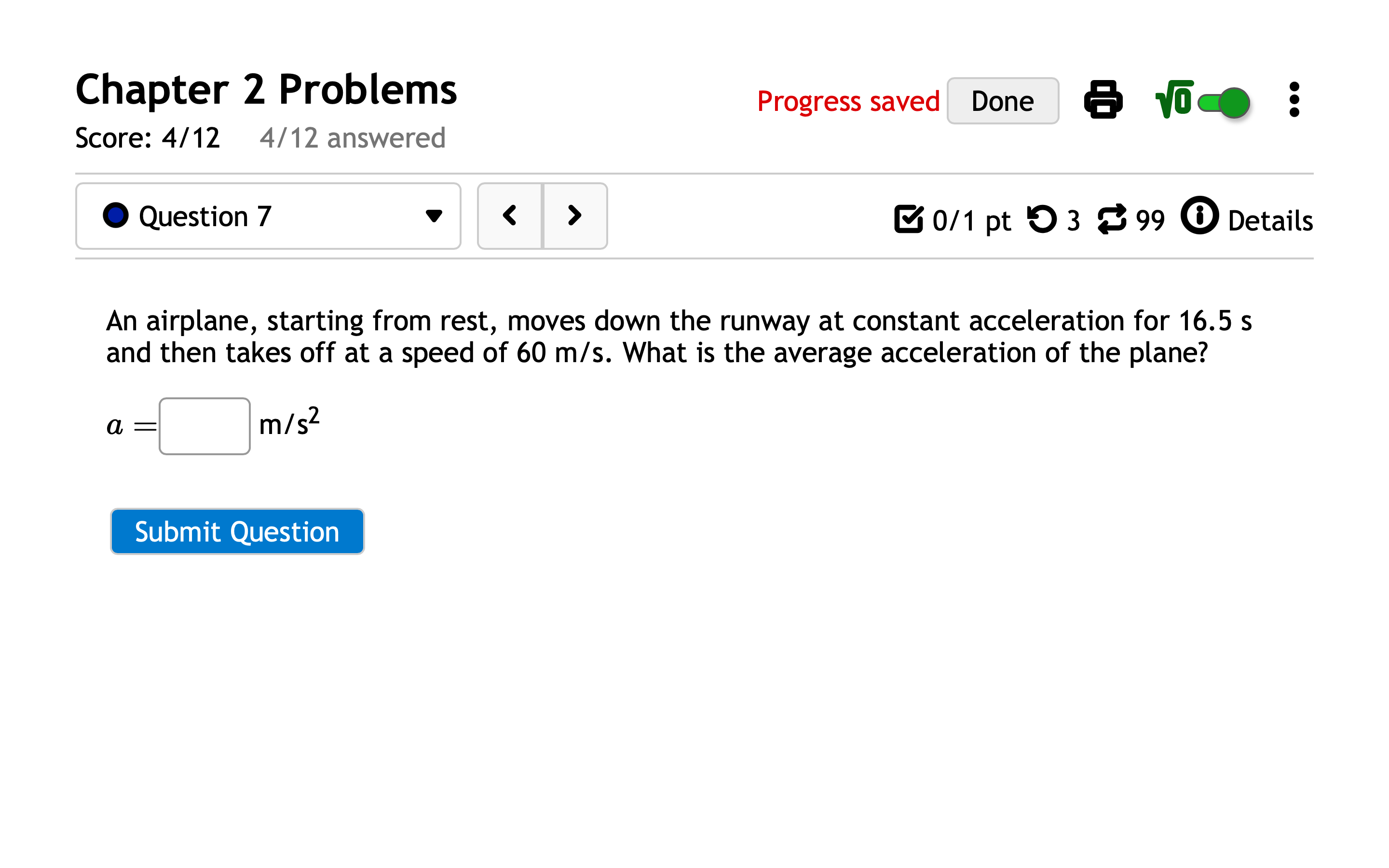 Solved Chapter 2 Problems Progress saved Score: 4/12 4/12 | Chegg.com