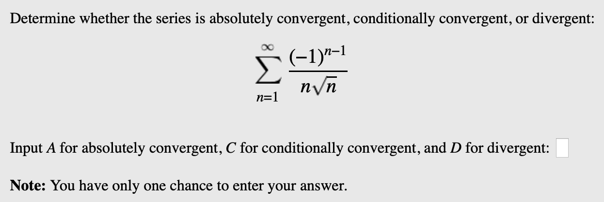 Solved Determine whether the series is absolutely | Chegg.com