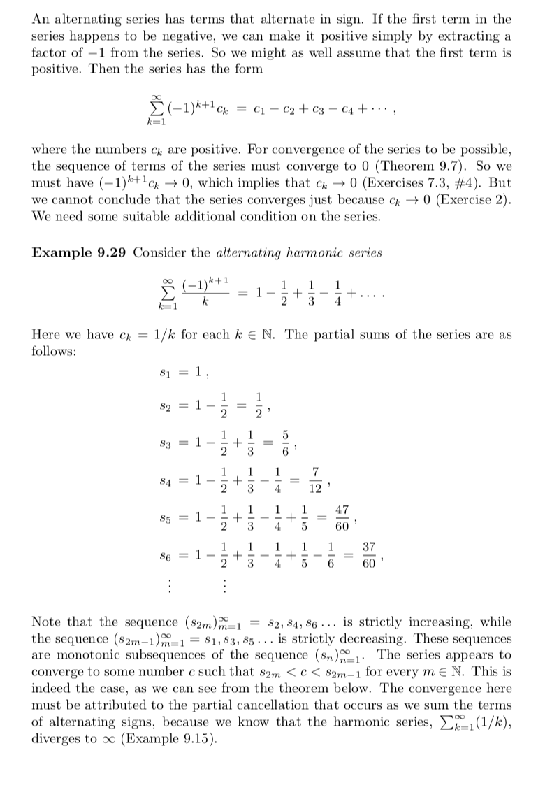 Solved An alternating series has terms that alternate in | Chegg.com