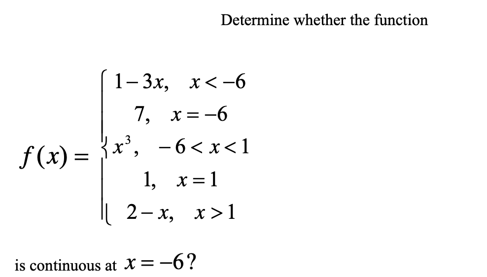 Solved Determine whether the function 1-3x, x