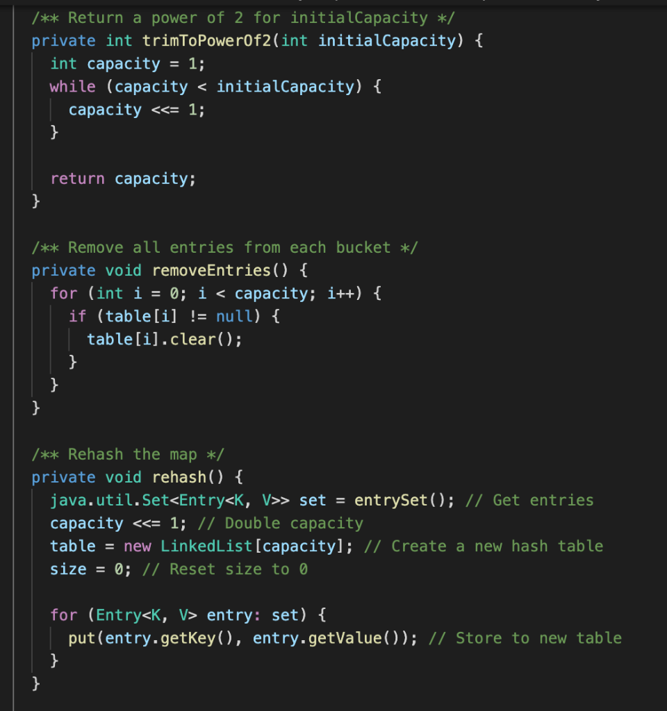 Solved In the text you will find a custom Map interface to | Chegg.com