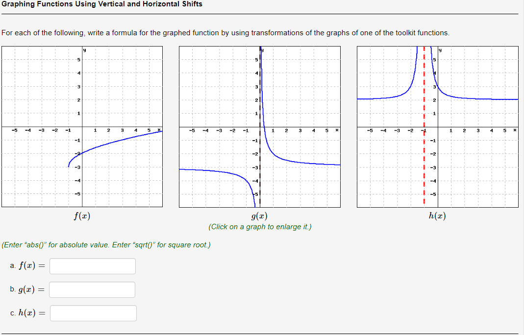 Solved Graphing Functions Using Vertical and Horizontal | Chegg.com