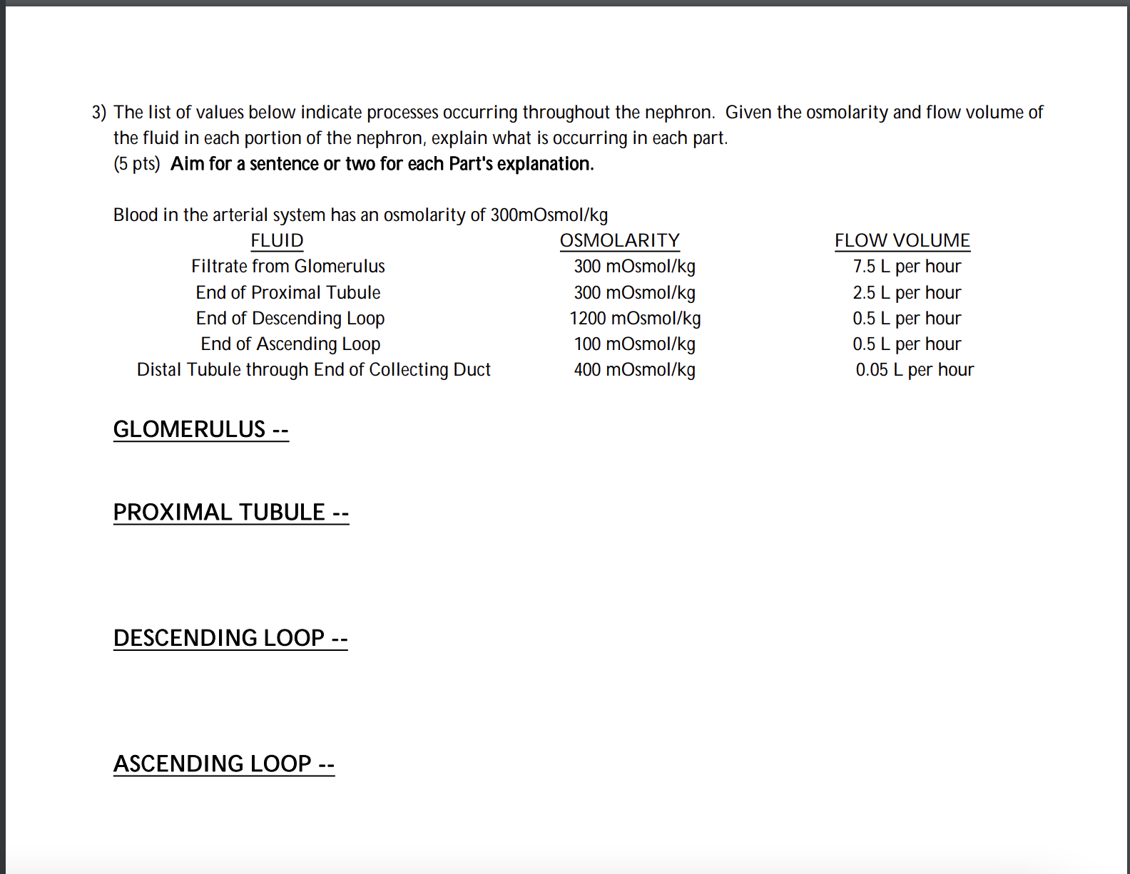 Solved The list of values below indicate processes occurring | Chegg.com