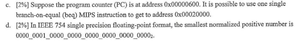 Solved c. 2% ﻿Suppose the program counter (PC) ﻿is at | Chegg.com