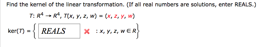Solved Find The Kernel Of The Linear Transformation If All