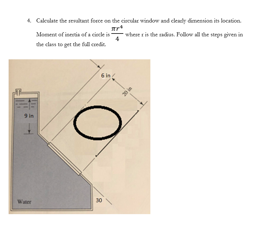 Solved 4. Calculate the resultant force on the circular | Chegg.com