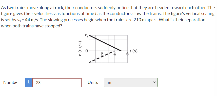 Solved As two trains move along a track, their conductors | Chegg.com