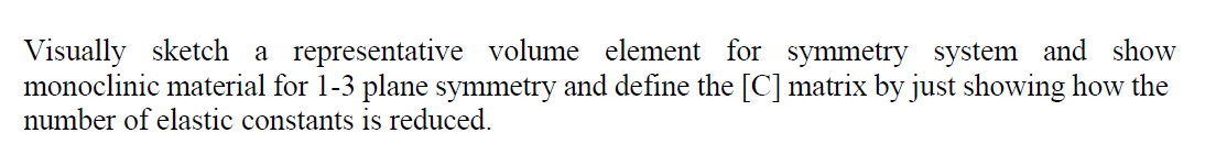 Solved Visually sketch a representative volume element for | Chegg.com