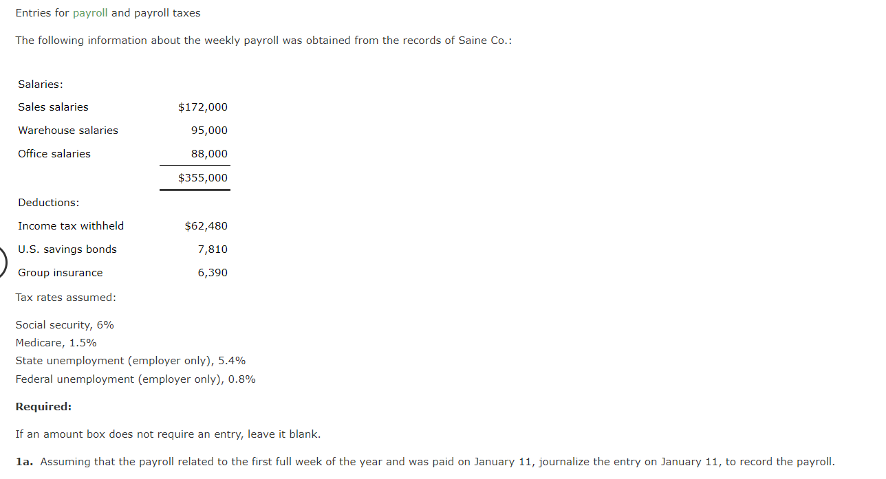 Solved 1b. Assuming that the payroll related to the first | Chegg.com