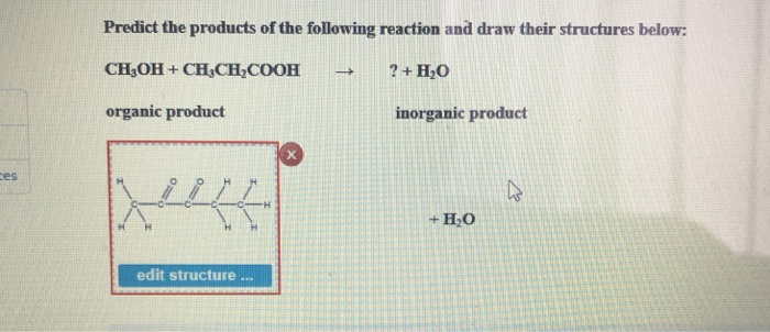 Solved Predict the products of the following reaction and | Chegg.com