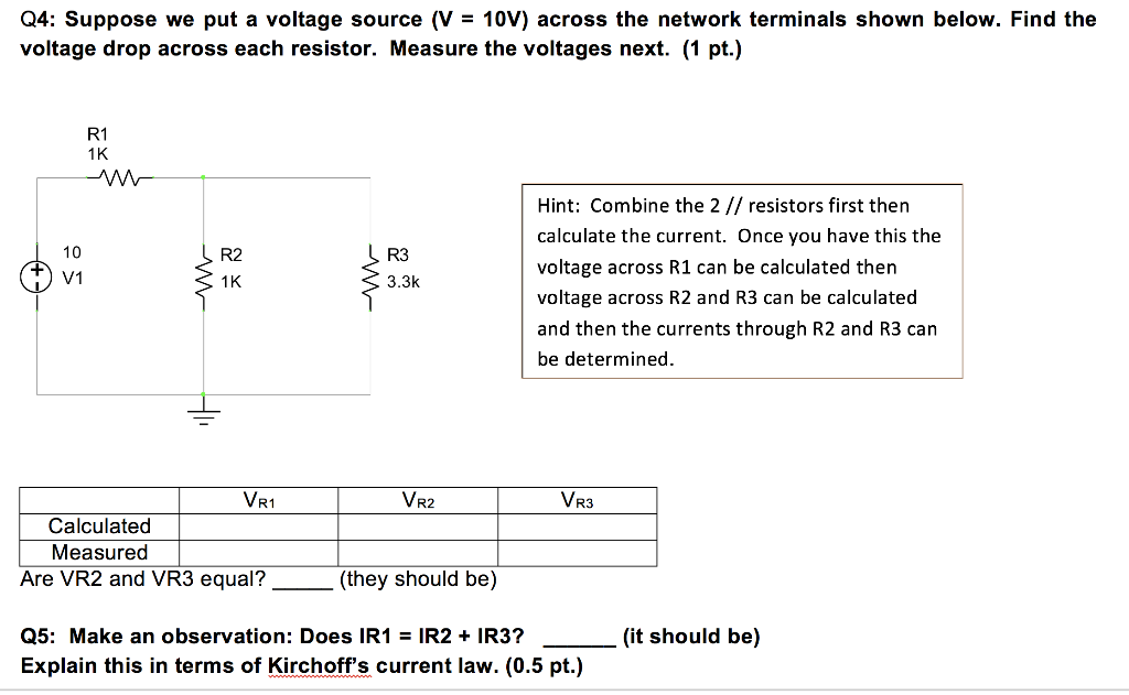 Solved Q4: Suppose we put a voltage source (V = 10V) across | Chegg.com