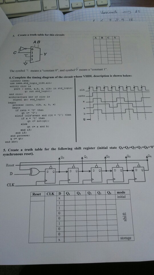 Solved cmd Create a truth table for this circuit: 3. AIB A B | Chegg.com