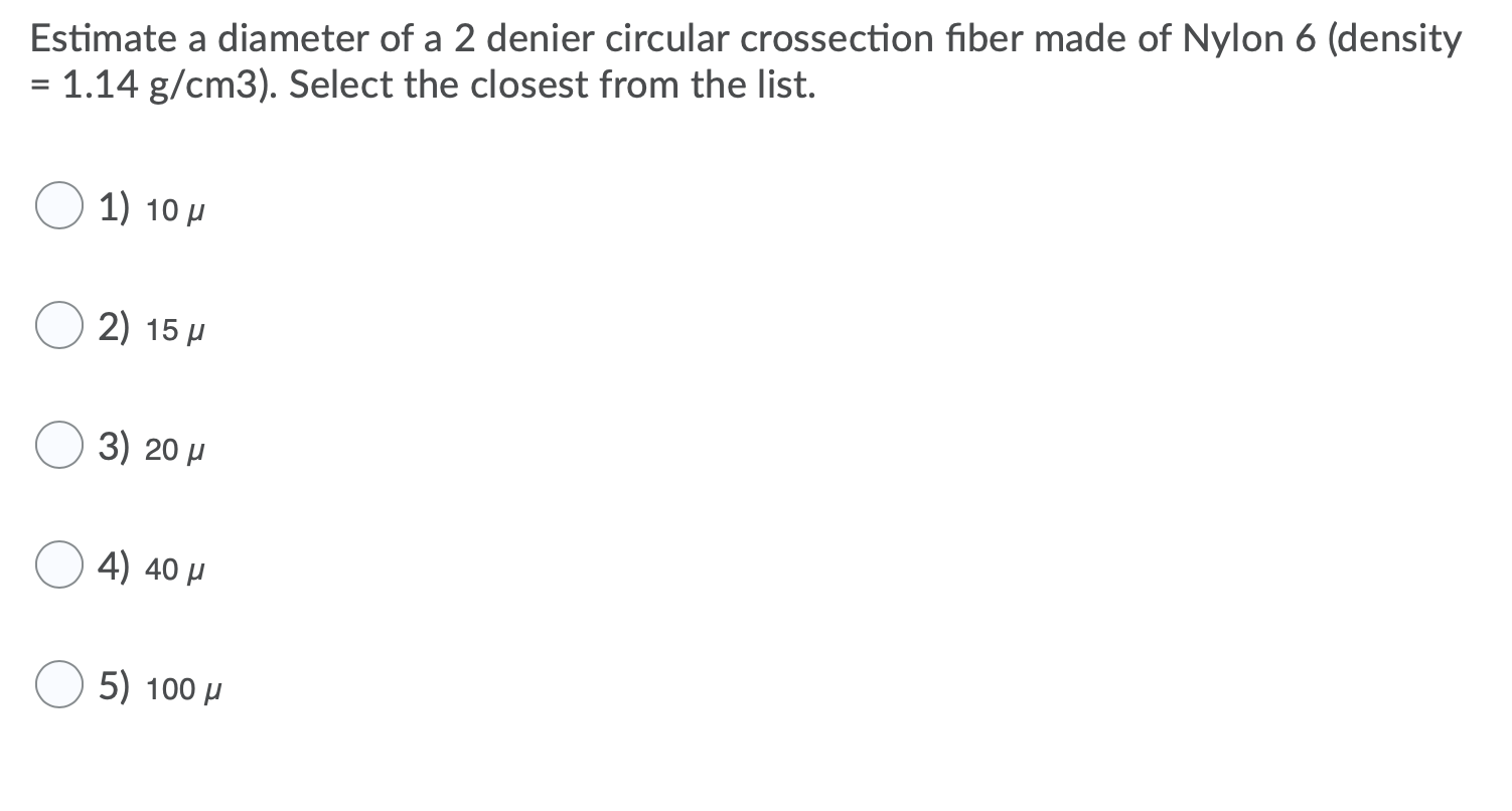 Solved Estimate a diameter of a 2 denier circular | Chegg.com