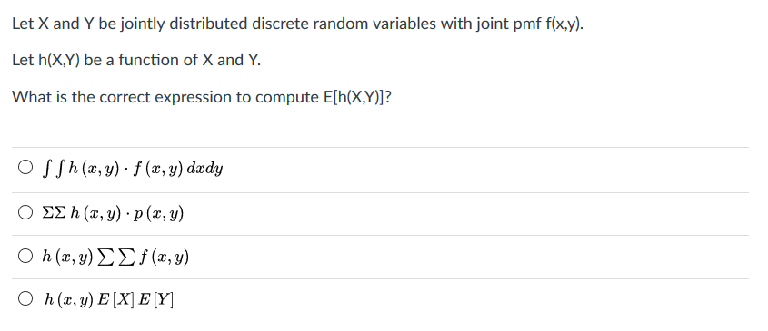 Solved Let X and Y be jointly distributed discrete random | Chegg.com