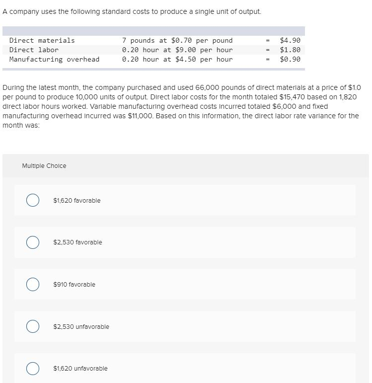 Solved Use the following data to find the total direct labor | Chegg.com