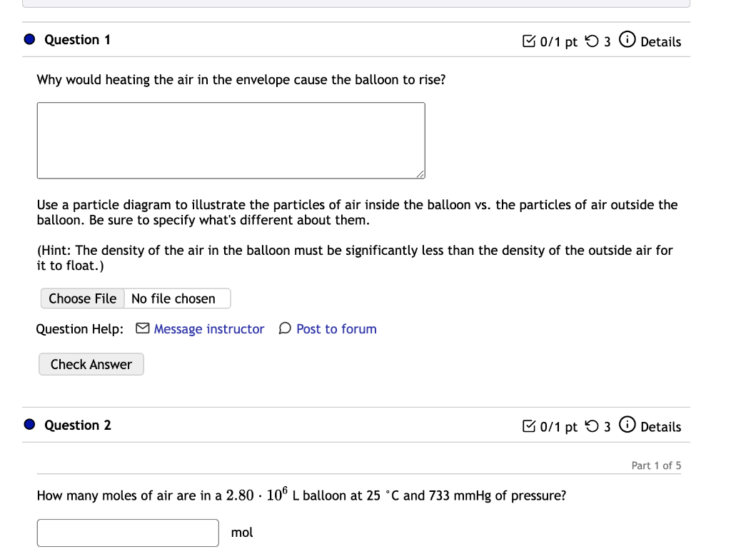 Solved Why would heating the air in the envelope cause the | Chegg.com