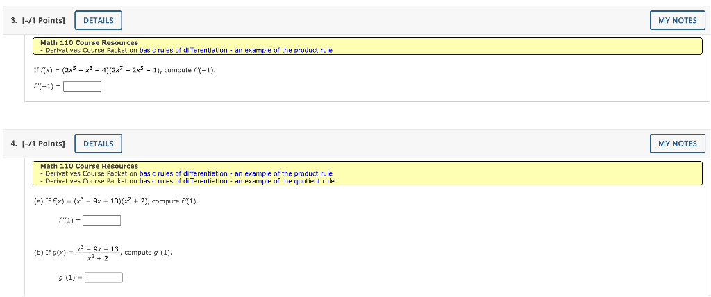 Solved 3. (-/1 Points) DETAILS MY NOTES Math 110 Course | Chegg.com